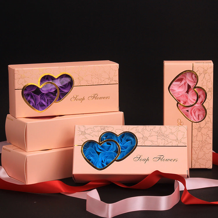 Double Heart Rose Soap Flower – Onestopshop